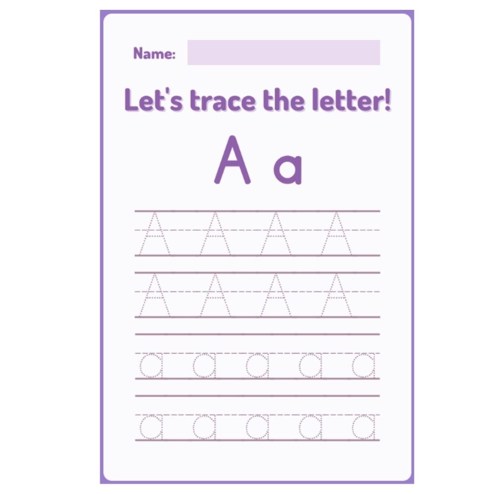 A-to-Z-Purple-Trace-The-Letter-Worksheet - Bloompages