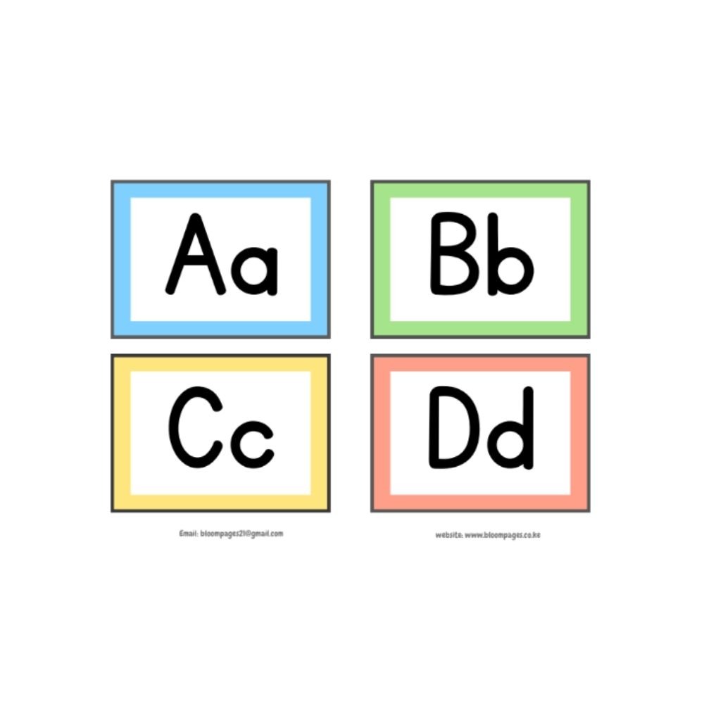Alphabet-A-to-Z-Flashcards-in-Colorful-Simple-Style - Bloompages