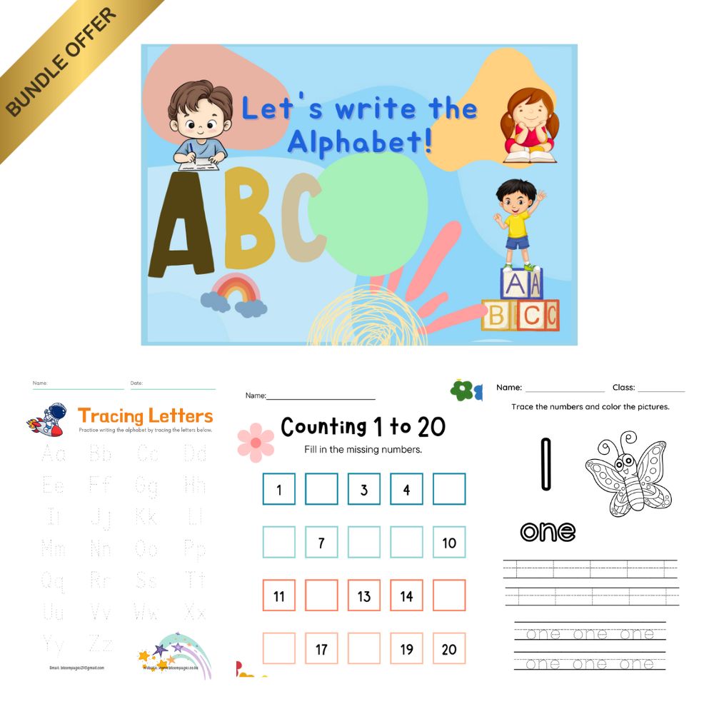 Alphabets-and-Numbers-Worksheet-Bundle - Bloompages