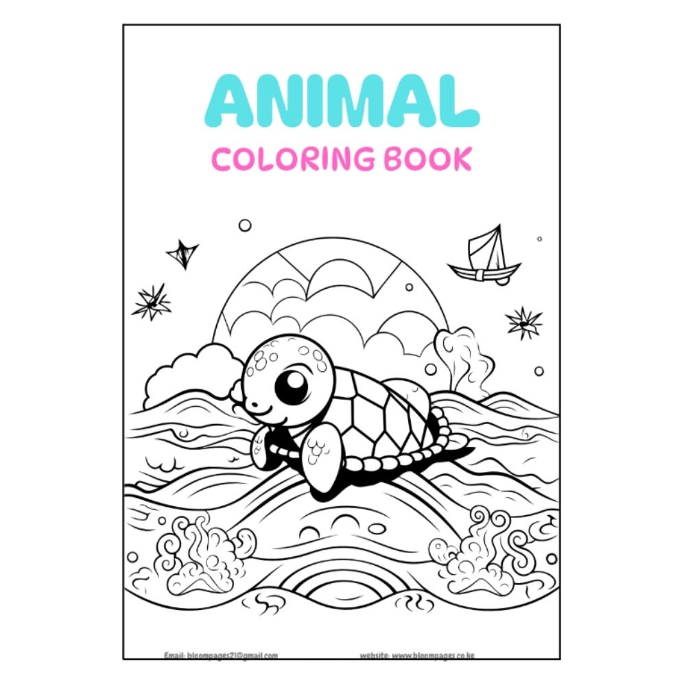 Cute-Animals-Name-and-Coloring-Worksheet - Bloompages