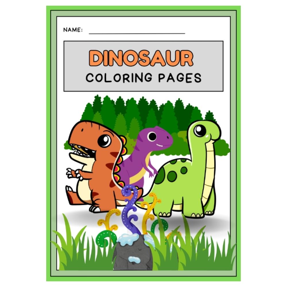 Dinosaur-Coloring-Pages-Worksheet-in-Cute-Illustrative-Style - Bloompages
